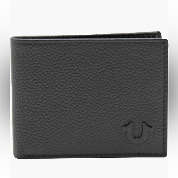 True Religion | Bags | True Religion Mens All Black Bifold Leather ...